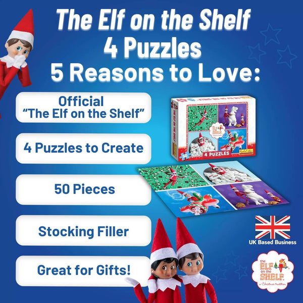 The Elf on the Shelf® 4 Pack - 50 Piece Kids Puzzles - The Elf on The Shelf