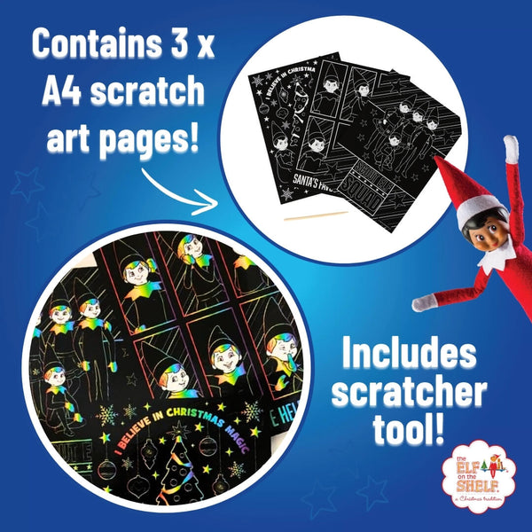 ELF ON THE SHELF A4 SCRATCH ART SET - The Elf on The Shelf