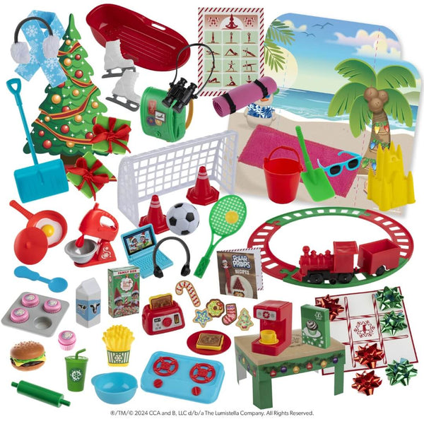 Elf on the Shelf 24 Day Kit - Ultimate Accessories, Props & Ideas Set ...